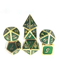 China Portable Pink Metal Dice Set Gilt Green Practical Metal Polishing Tabletop Odorless for sale