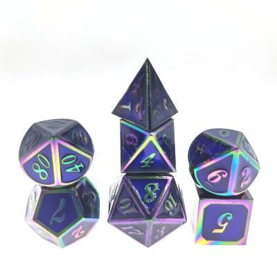 China Multi Function Polyhedron Dice Set Sturdy 7 Pcs Size 12cm RPG Dice Set Zinc for sale