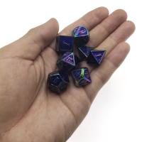 China Multi Function Polyhedron Dice Set Sturdy 7 Pcs Size 12cm RPG Dice Set Zinc for sale
