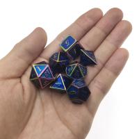 China Multifunctional  Custom Polyhedron Dice Set Handcrafted Nontoxic Metal Polished for sale