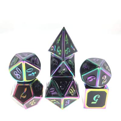 China 12cm Polyhedron Dice Sets Hand Pouring Durable Sturdy 7 Pcs for sale