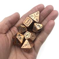 China Bulk Rpg Dice Set Polyhedral Hand Polished Black Liquid Core Dice Nontoxic for sale