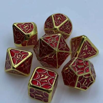China Alloy Dice Set Wear Resistant Handmade Multi-Face PRG Dice Dragon And Dungeon for sale