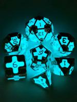 China Dragon And Dungeon Led Luminous Dice ABS Plastic RPG Games Button Battery 3V for sale