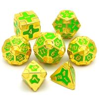 China CE Precision RPG Polyhedron Dice Set OEM Nontoxic Bulk Alloy Material KTV Bar for sale