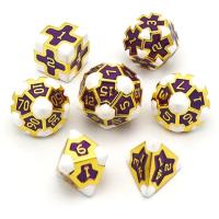 China CE Precision RPG Polyhedron Dice Set OEM Nontoxic Bulk Alloy Material KTV Bar for sale