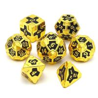 China CE Precision RPG Polyhedron Dice Set OEM Nontoxic Bulk Alloy Material KTV Bar for sale