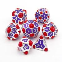 China CE Precision RPG Polyhedron Dice Set OEM Nontoxic Bulk Alloy Material KTV Bar for sale