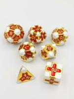 China Baroque 7 Piece Polyhedral Gaming Dice Set Metal Sharp Edge For RPG for sale