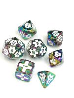 China Baroque 7 Piece Polyhedral Gaming Dice Set Metal Sharp Edge For RPG for sale