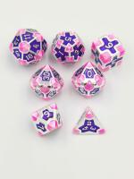China Baroque 7 Piece Polyhedral Gaming Dice Set Metal Sharp Edge For RPG for sale