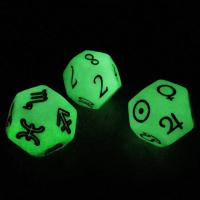China Bescon 3 Pieces Astrological Dice Set Constellation D12 Dice 3 Colors Magical Stone for sale