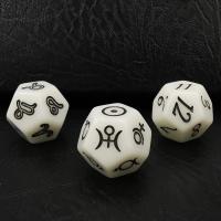 China Bescon 3 Pieces Astrological Dice Set Constellation D12 Dice 3 Colors Magical Stone for sale