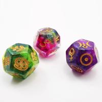 China Bescon 3 Pieces Astrological Dice Set Constellation D12 Dice 3 Colors Magical Stone for sale