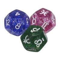 China 3pcs/ Set Resin Polyhedral Dice Multi-Color 16mm Fate Sign Number Constellation for sale