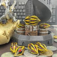 China 3D Printing Cthulhu Hollow Metal Dice 7Piece Set Dragon And Dungeon DND RPG for sale
