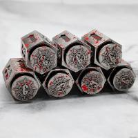 China Standard Game DND Metal Dice Polyhedral Weighted Set For Poker Party Tabletop Games for sale
