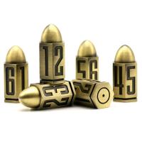 China D6 Bullet Metal Dice Set 6 Pcs 6 Sided For Dnd Dungeons Rpg Warhammer Shadowrun Dice for sale