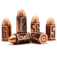 China D6 Bullet Metal Dice Set 6 Pcs 6 Sided For Dnd Dungeons Rpg Warhammer Shadowrun Dice for sale