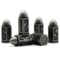 China D6 Bullet Metal Dice Set 6 Pcs 6 Sided For Dnd Dungeons Rpg Warhammer Shadowrun Dice for sale