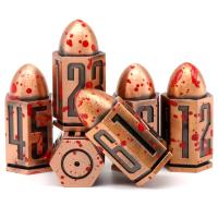 China D6 Bullet Metal Dice Set 6 Pcs 6 Sided For Dnd Dungeons Rpg Warhammer Shadowrun Dice for sale