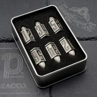 China D6 Bullet Metal Dice Set 6 Pcs 6 Sided For Dnd Dungeons Rpg Warhammer Shadowrun Dice for sale