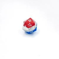 China Smooth Light Bule Metal Dice Colorful Polyhedral DND Gaming Dice Set for sale