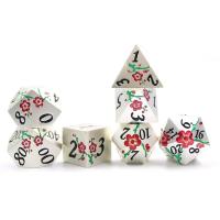 China Zinc Alloy Polygonal Plum Blossom Metal Dice Suite Dragon And Dungeon DND for sale