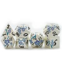 China Zinc Alloy Polygonal Plum Blossom Metal Dice Suite Dragon And Dungeon DND for sale