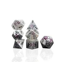 China Zinc Alloy Polygonal Plum Blossom Metal Dice Suite Dragon And Dungeon DND for sale