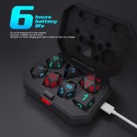 China DND Board Polyhedral Dice Adult Game Magic Trick Pixels Electronic Glow LED Dice for sale
