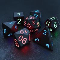 China DND Board Polyhedral Dice Adult Game Magic Trick Pixels Electronic Glow LED Dice for sale