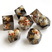 China Practical Natural Resin RPG Dice Set Wear Resistant Lightweight for sale