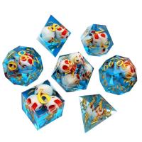 China Practical Natural Resin RPG Dice Set Wear Resistant Lightweight for sale