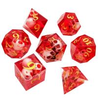 China Practical Natural Resin RPG Dice Set Wear Resistant Lightweight for sale