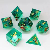 China Practical Natural Resin RPG Dice Set Wear Resistant Lightweight for sale
