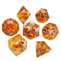China Practical Natural Resin RPG Dice Set Wear Resistant Lightweight for sale