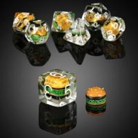 China Custom Polyhedral DND Dice Set Hamburger Gaming For RPG Role Playing Table Games for sale