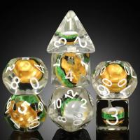 China Custom Polyhedral DND Dice Set Hamburger Gaming For RPG Role Playing Table Games for sale