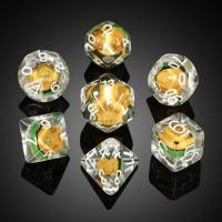 China Custom Polyhedral DND Dice Set Hamburger Gaming For RPG Role Playing Table Games for sale