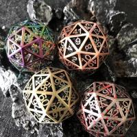 China 60D Macrobine Zinc Alloy Metal Dice Set Desktop Game Unique DND for sale