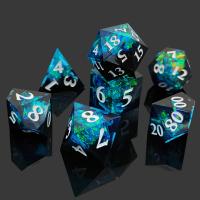 China Two -Color Custom DND RPG Dice Set D6 D20 7 Mold Polyhedron Set for sale