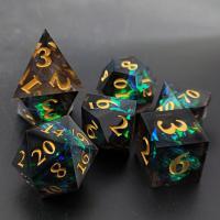 China Two -Color Custom DND RPG Dice Set D6 D20 7 Mold Polyhedron Set for sale