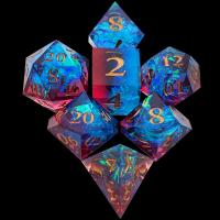 China Multi Color Custom Resin Dice DND#RPG Red And Blue Smooth Texture for sale