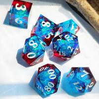 China Multi Color Custom Resin Dice DND#RPG Red And Blue Smooth Texture for sale