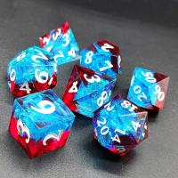 China Multi Color Custom Resin Dice DND#RPG Red And Blue Smooth Texture for sale