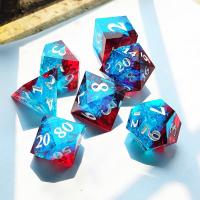 China Multi Color Custom Resin Dice DND#RPG Red And Blue Smooth Texture for sale