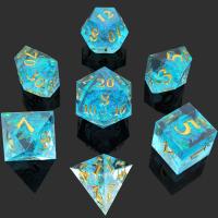 China Multi Color Custom Resin Dice DND#RPG Red And Blue Smooth Texture for sale