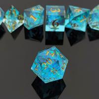 China Multi Color Custom Resin Dice DND#RPG Red And Blue Smooth Texture for sale