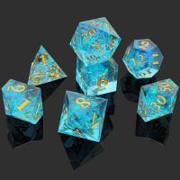 China Multi Color Custom Resin Dice DND#RPG Red And Blue Smooth Texture for sale